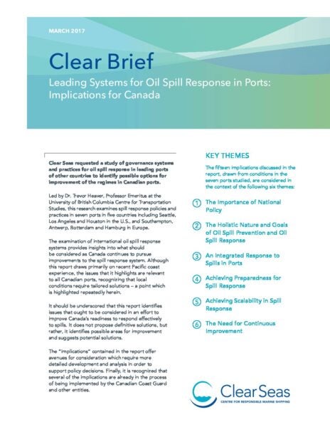 Leading-Systems-for-Oil-Spill-Response-BRIEF – Clear Seas